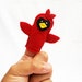 Cardinal, Felt Finger Puppet, Bird Puppet, Storytime Puppet - Etsy