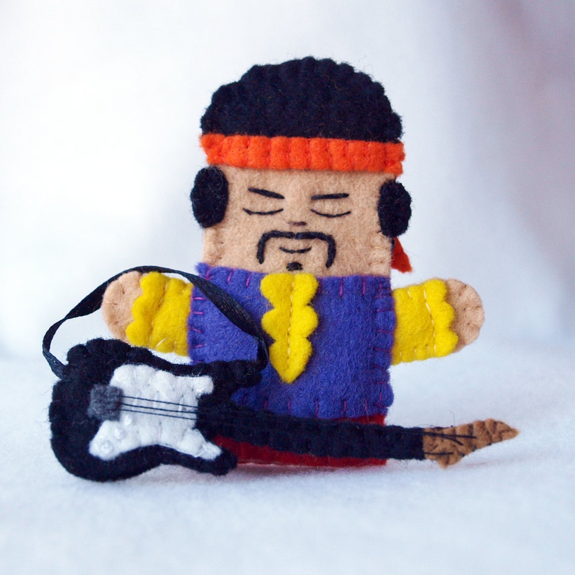 Guitar Player Felt Finger Puppet Guitarist Finger Puppet - Etsy