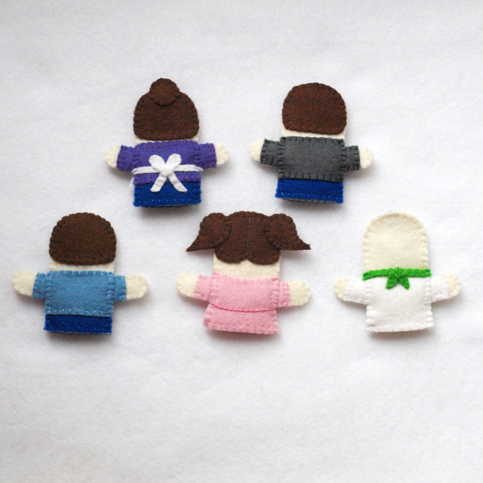 Finger Family Felt Puppets, Finger Family, Daddy, Mommy, Brother ...