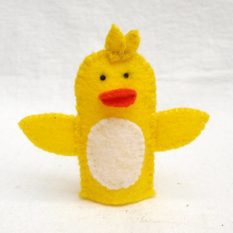 Duck Felt Pattern, Duck Finger Puppet Pattern, Puppet Templates, Felt ...