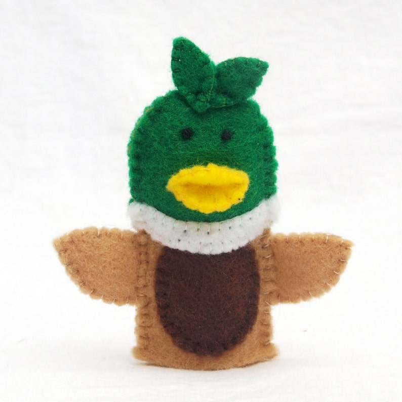 Duck Felt Pattern, Duck Finger Puppet Pattern, Puppet Templates, Felt ...
