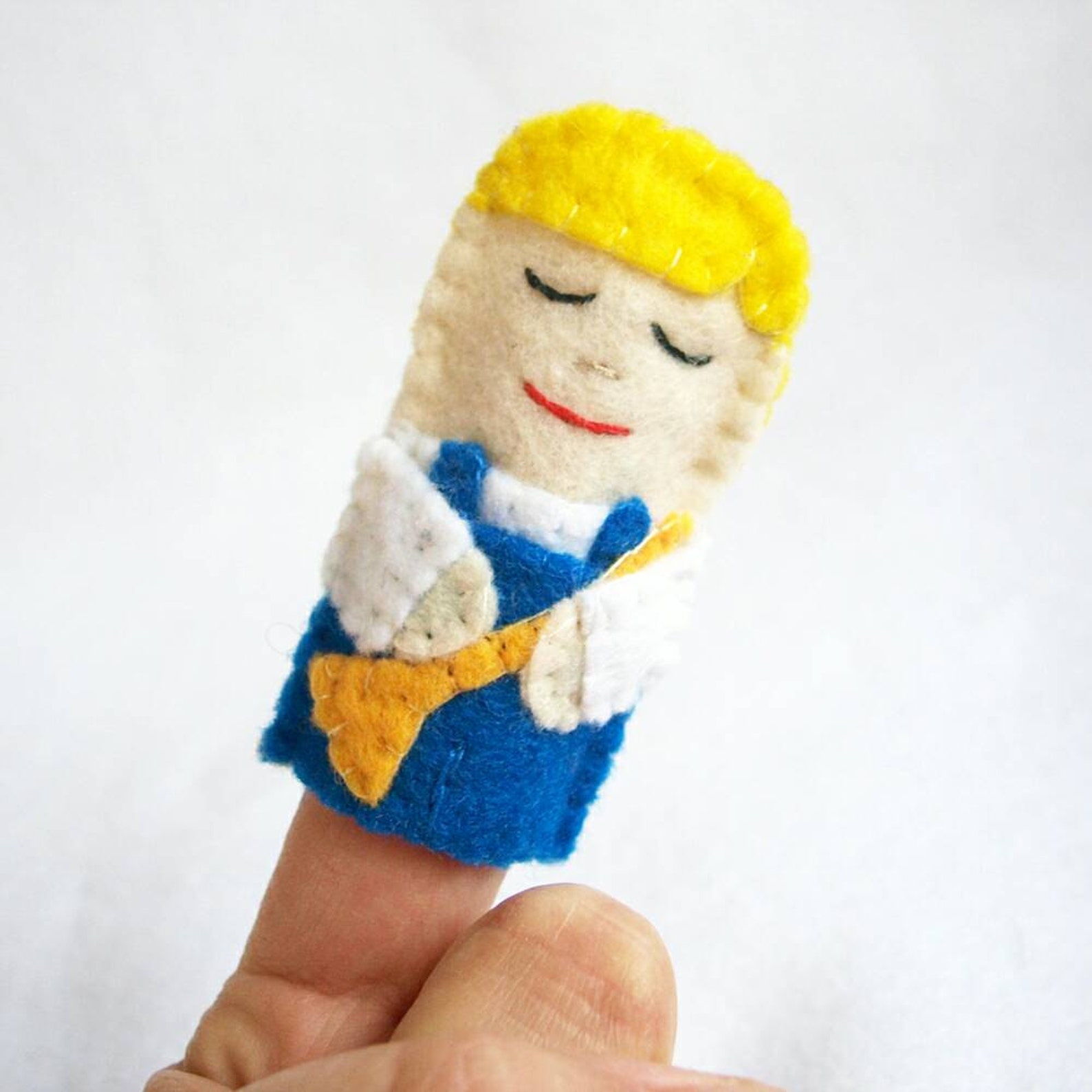 Little Boy Blue Felt Finger Puppet Felt Finger Puppet Little - Etsy