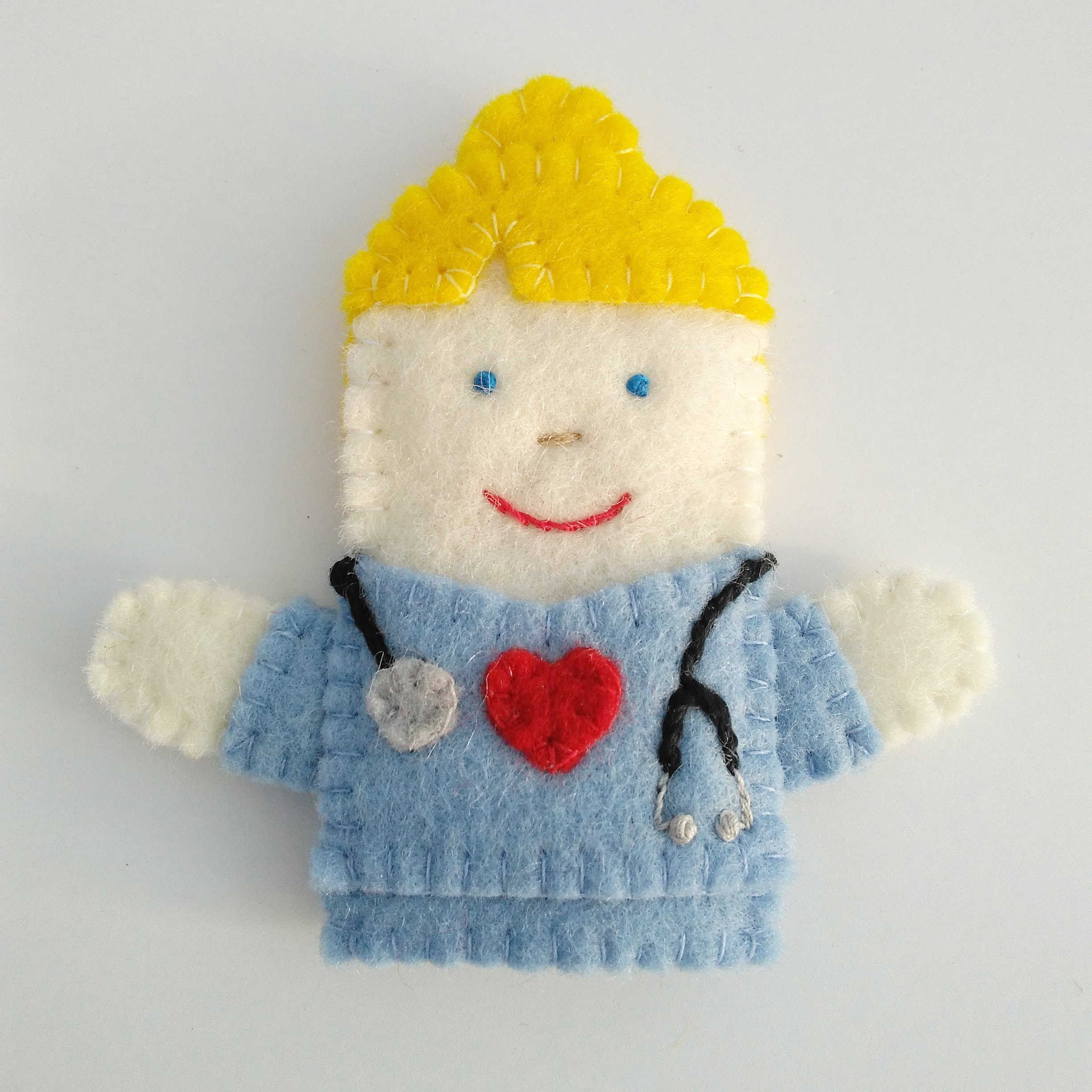 Nurse Finger Puppet, Nurse Felt Finger Puppet, Nurse Puppet, Felt ...