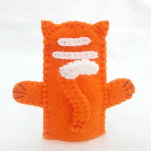 Cat Finger Puppet, Felt Finger Puppet, Cat, Animal Puppet, Cat Puppet ...