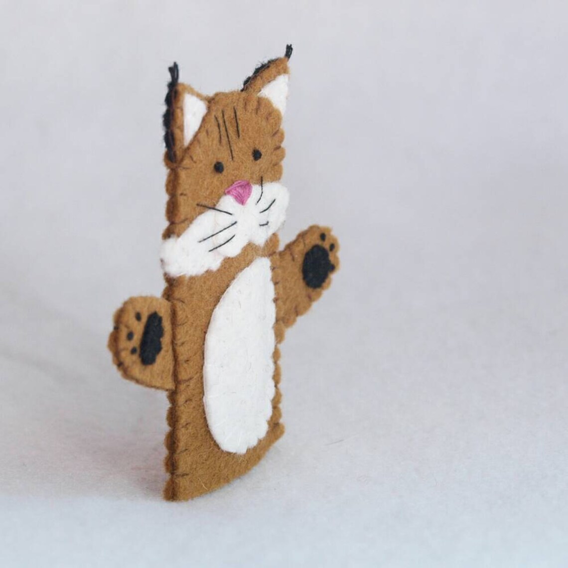 Bobcat Finger Puppet Felt Finger Puppet Bobcat Felt Finger - Etsy