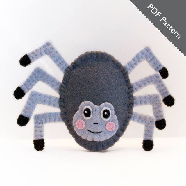 Spider Puppet Pattern, Itsy Bitsy Spider Pattern, Felt Finger Puppet ...