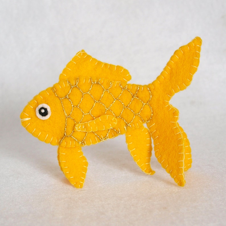 Goldfish Finger Puppet Goldfish Felt Finger Puppet Finger - Etsy