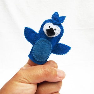 Blue Jay, Bird, Bird Felt Finger Puppet, Animal Puppet, Storytime ...