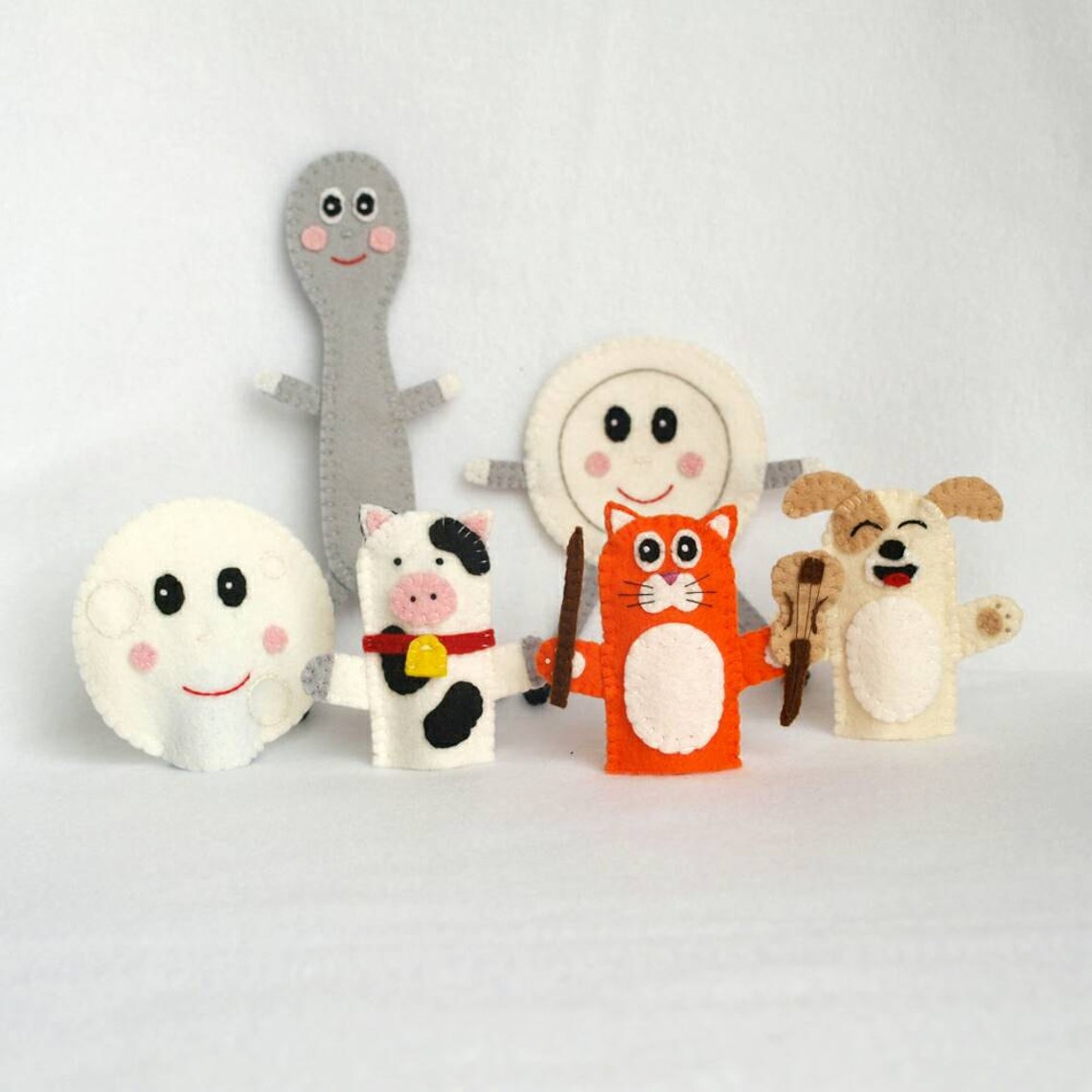 Hey Diddle Diddle Felt Finger Puppet Nursery Rhyme Felt - Etsy