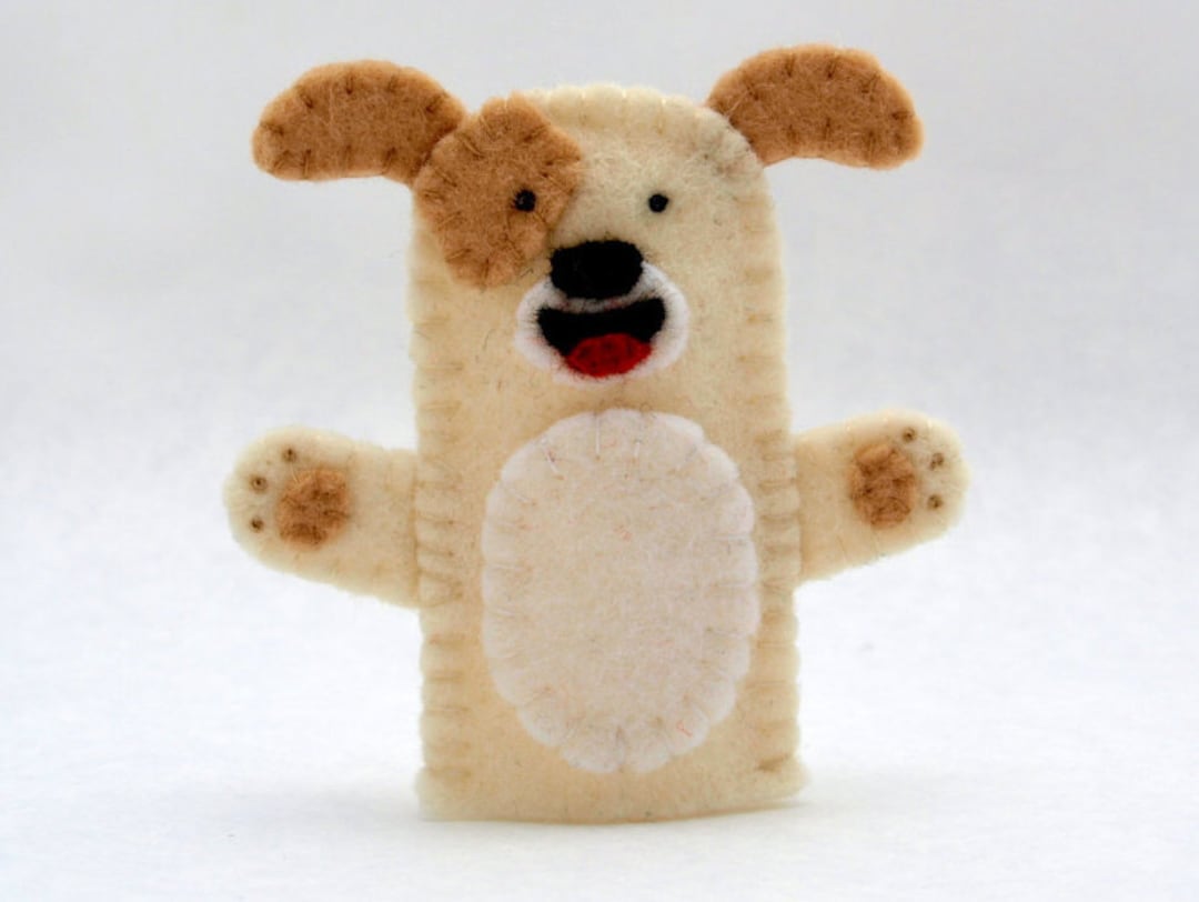 Dog, Dog Puppet, Dog Finger Puppet, Finger Puppet, Felt Puppet, Felt ...