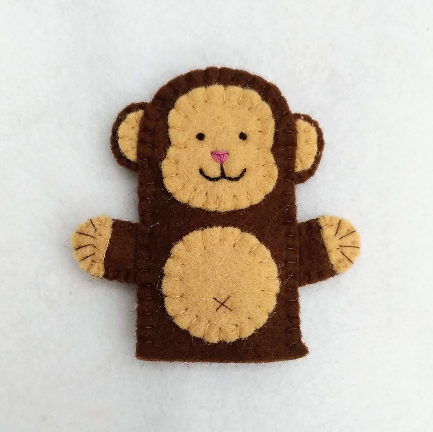 Felt Finger Puppet Monkey Animal Puppet Storytime Puppet - Etsy