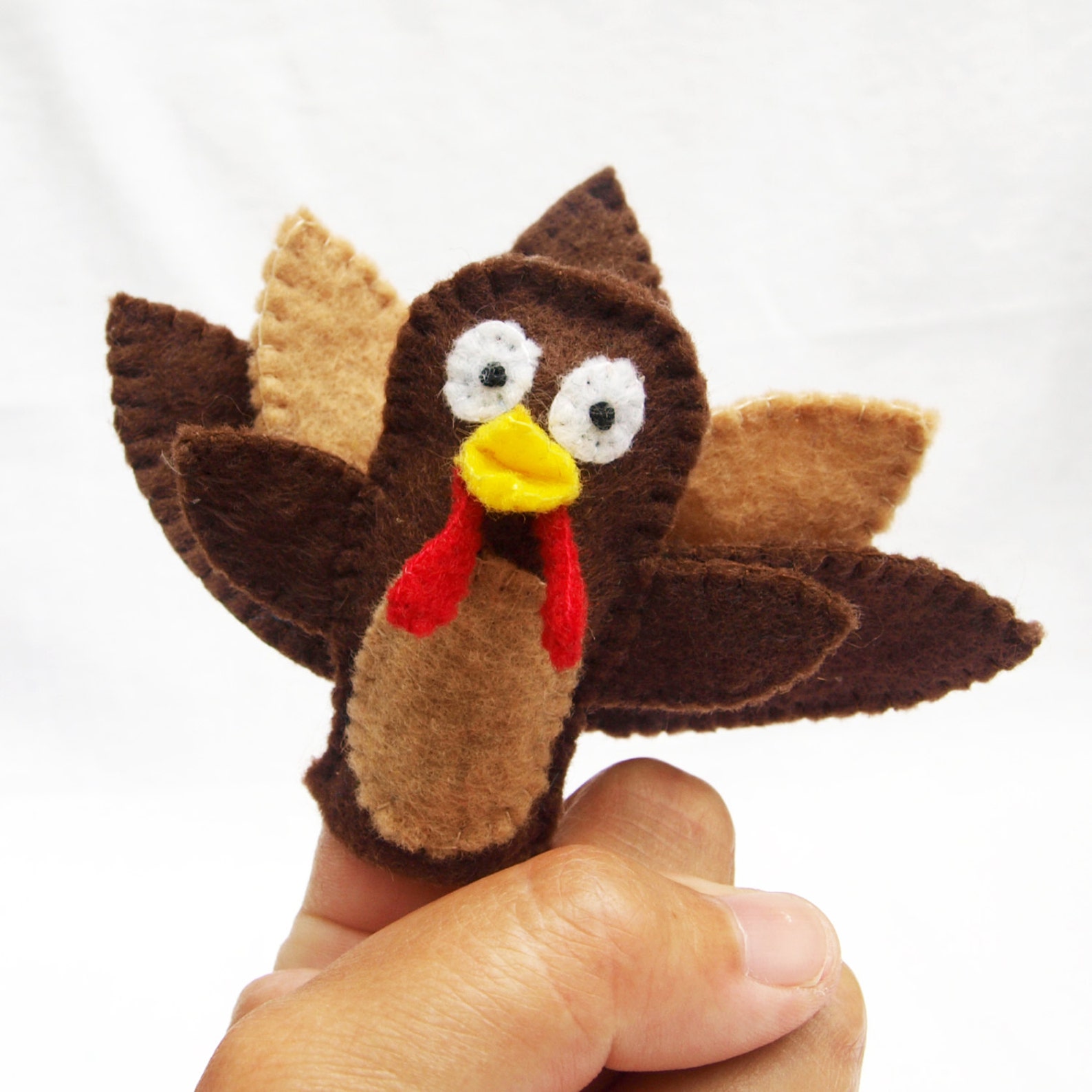 Wild Turkey, Felt Finger Puppet, Animal Puppet, Turkey, Turkey Puppet ...