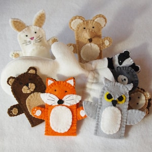 The Mitten, the Mitten Felt Puppet, Owl Puppet, Hedgehog Puppet, Bear ...