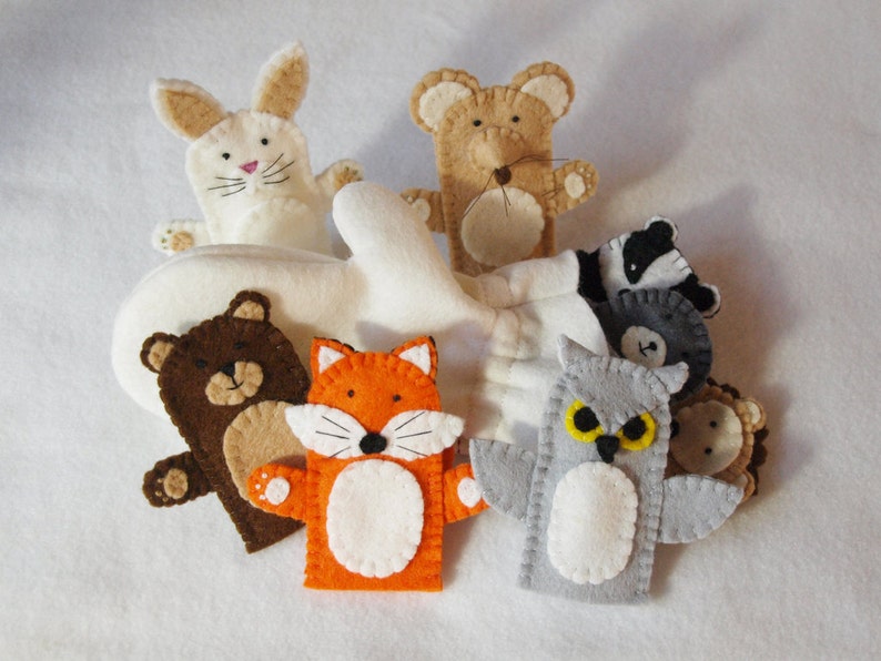 The Mitten, the Mitten Felt Puppet, Owl Puppet, Hedgehog Puppet, Bear ...