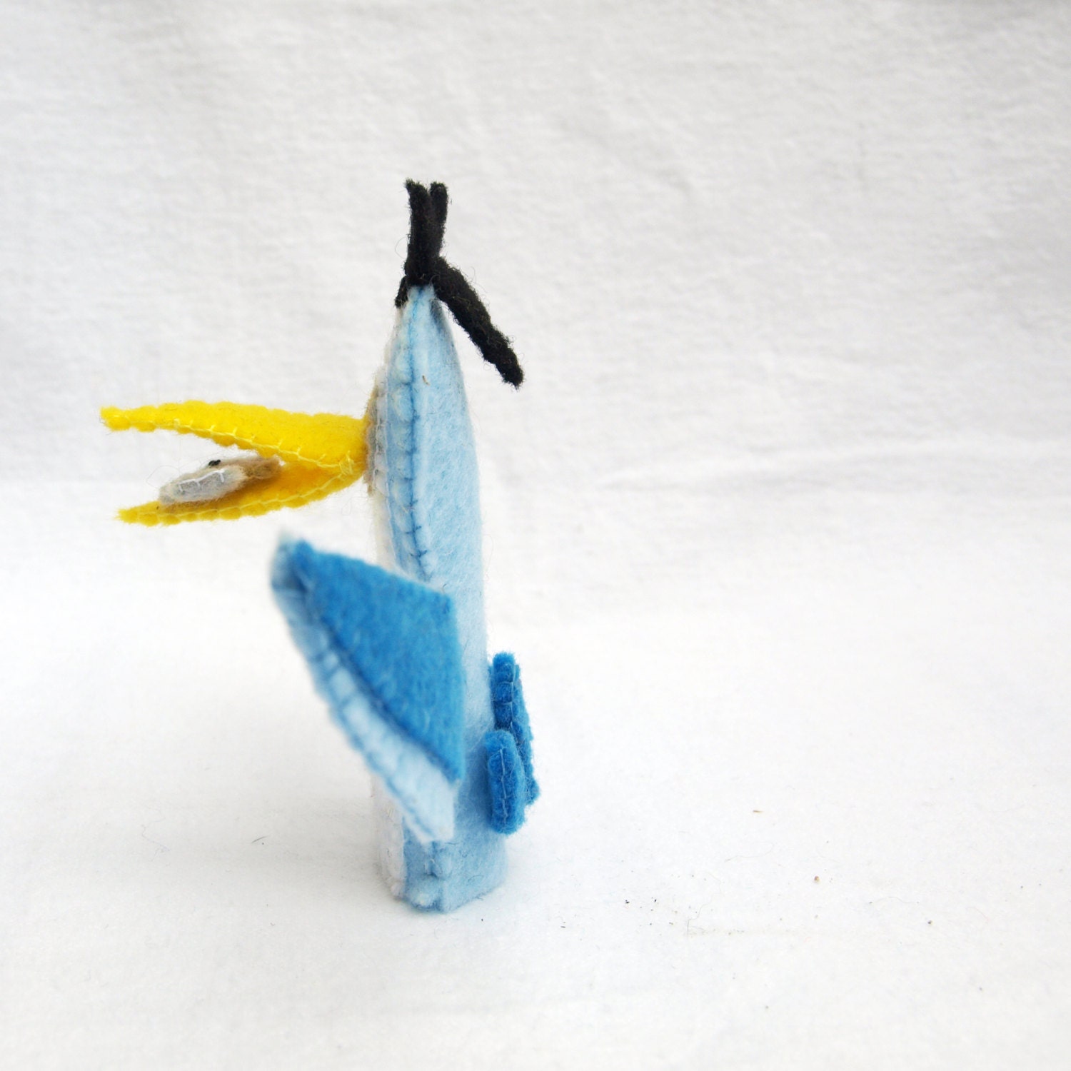 Great Blue Heron Great Blue Heron Finger Puppet Felt Finger - Etsy