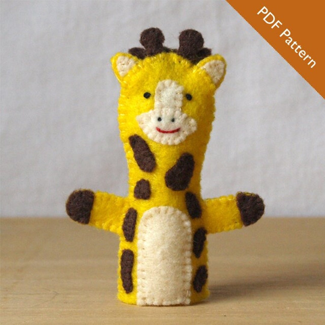 Pattern, Felt Finger Puppet Pattern, Giraffe Finger Puppet Pattern ...
