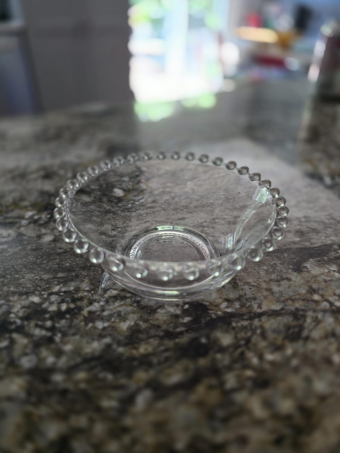 Vintage Imperial Clear Glass Hobnail Rim Candy Condiments Dish Bowl 5.5 ...
