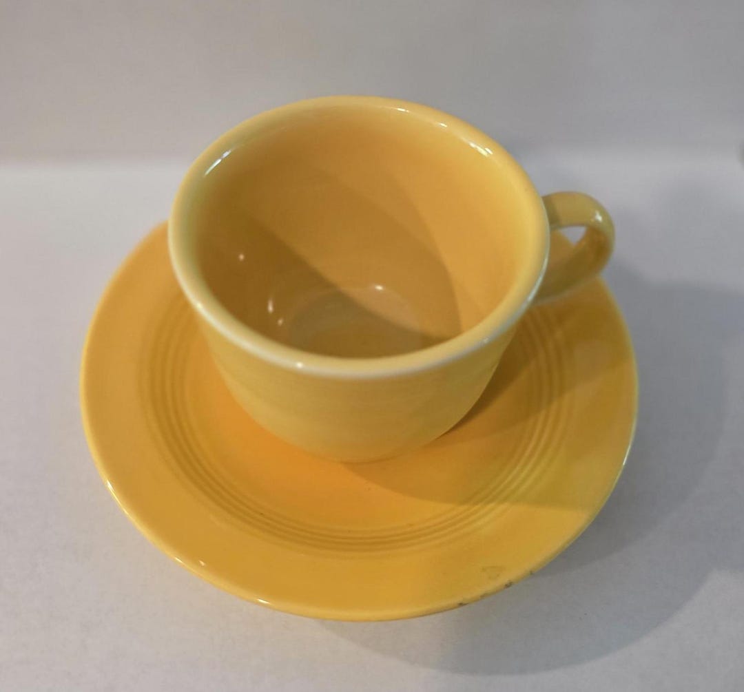 Homer Laughlin Fiestaware Marigold Yellow Cup and Saucer - Etsy