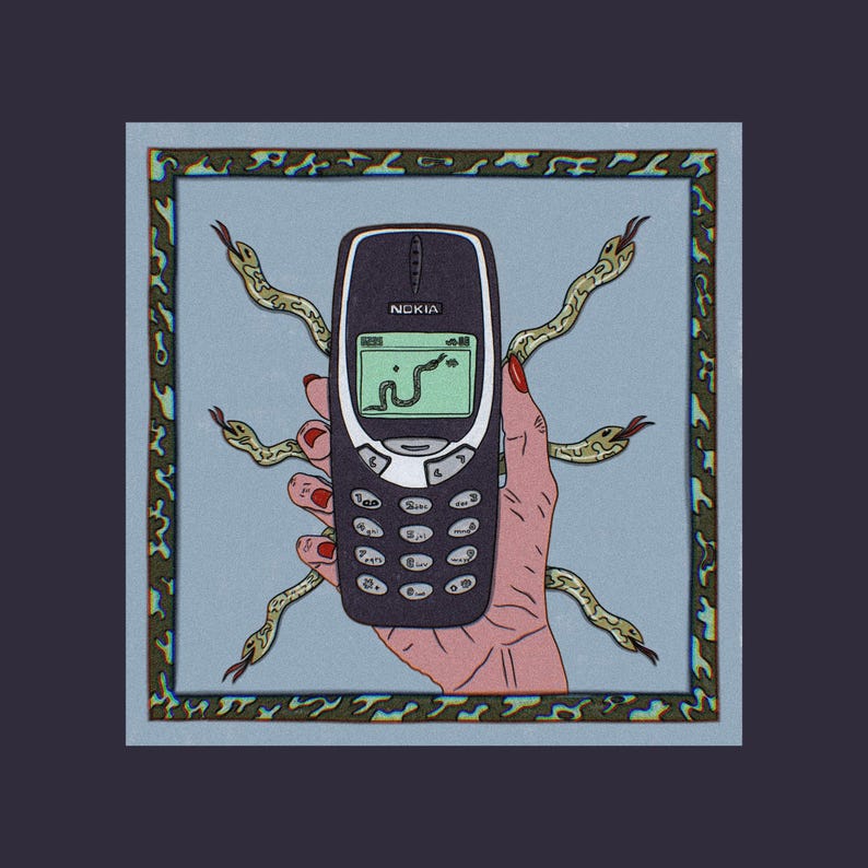 Nokia 3310 Illustration, Retro Digital Art, Surreal Nokia 3310 Art ...