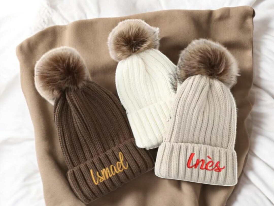 Personalized Embroidered Winter Hat, Custom Name Beanie for Men, Women ...