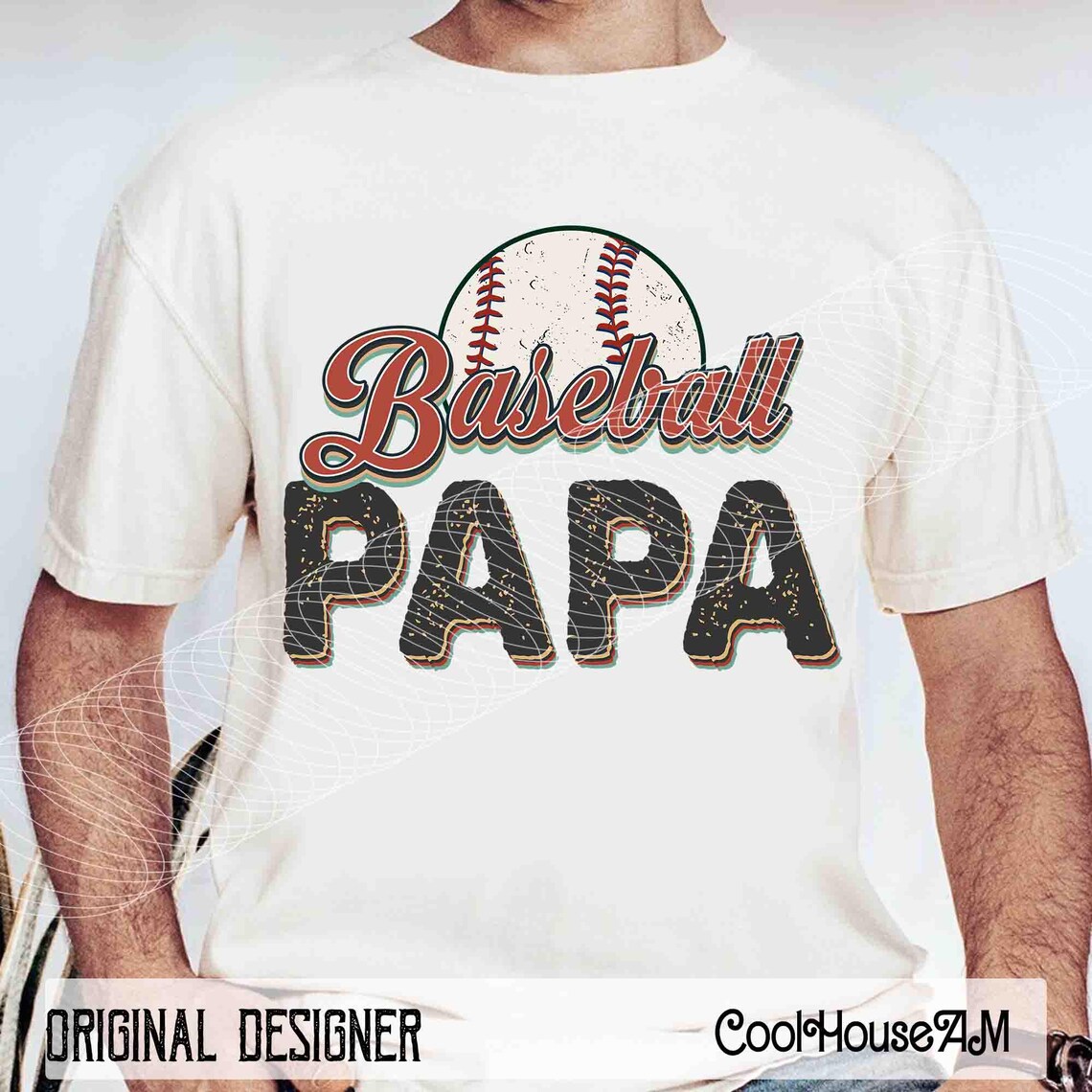 Baseball Papa PNG, Baseball Dad Png, Dad Sports Png, Father's Day ...
