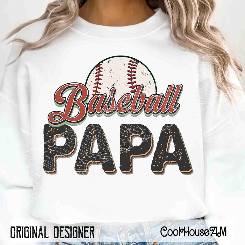 Baseball Papa PNG, Baseball Dad Png, Dad Sports Png, Father's Day ...