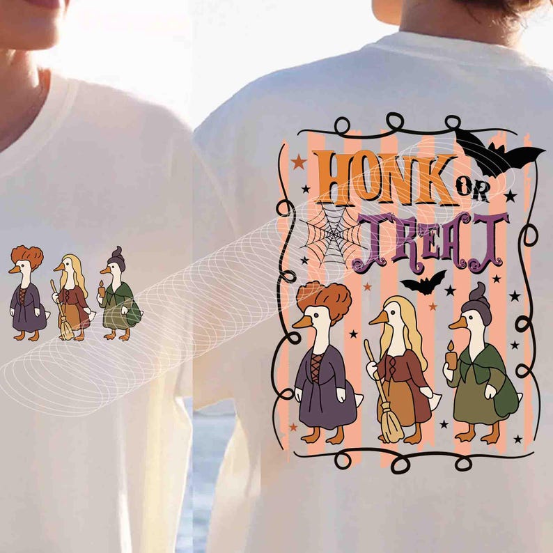 Honk or Treat Halloween Goose PNG, Funny Witch Halloween Goose Png ...