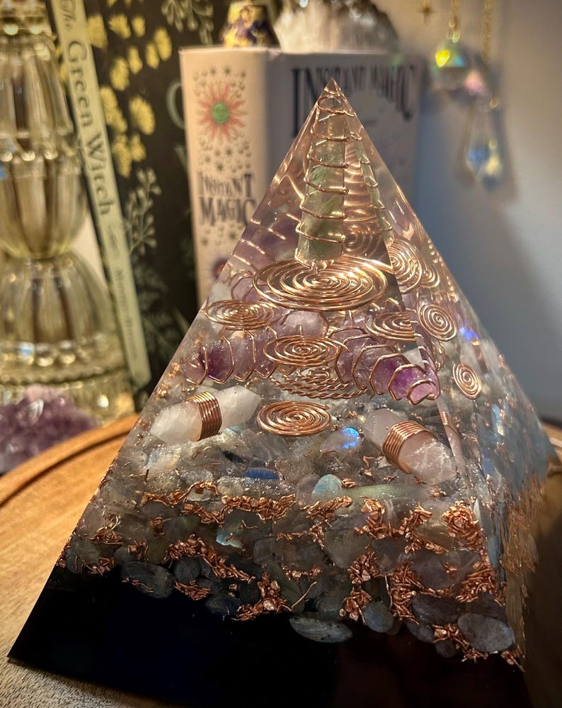 Aether Halo - Radiant Clarity Orgonite Pyramid for Focus, Aura Light ...