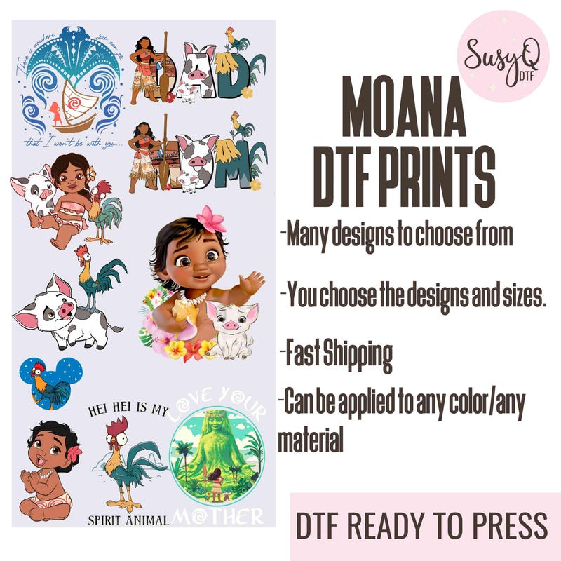 Moana Print Dtf - Etsy
