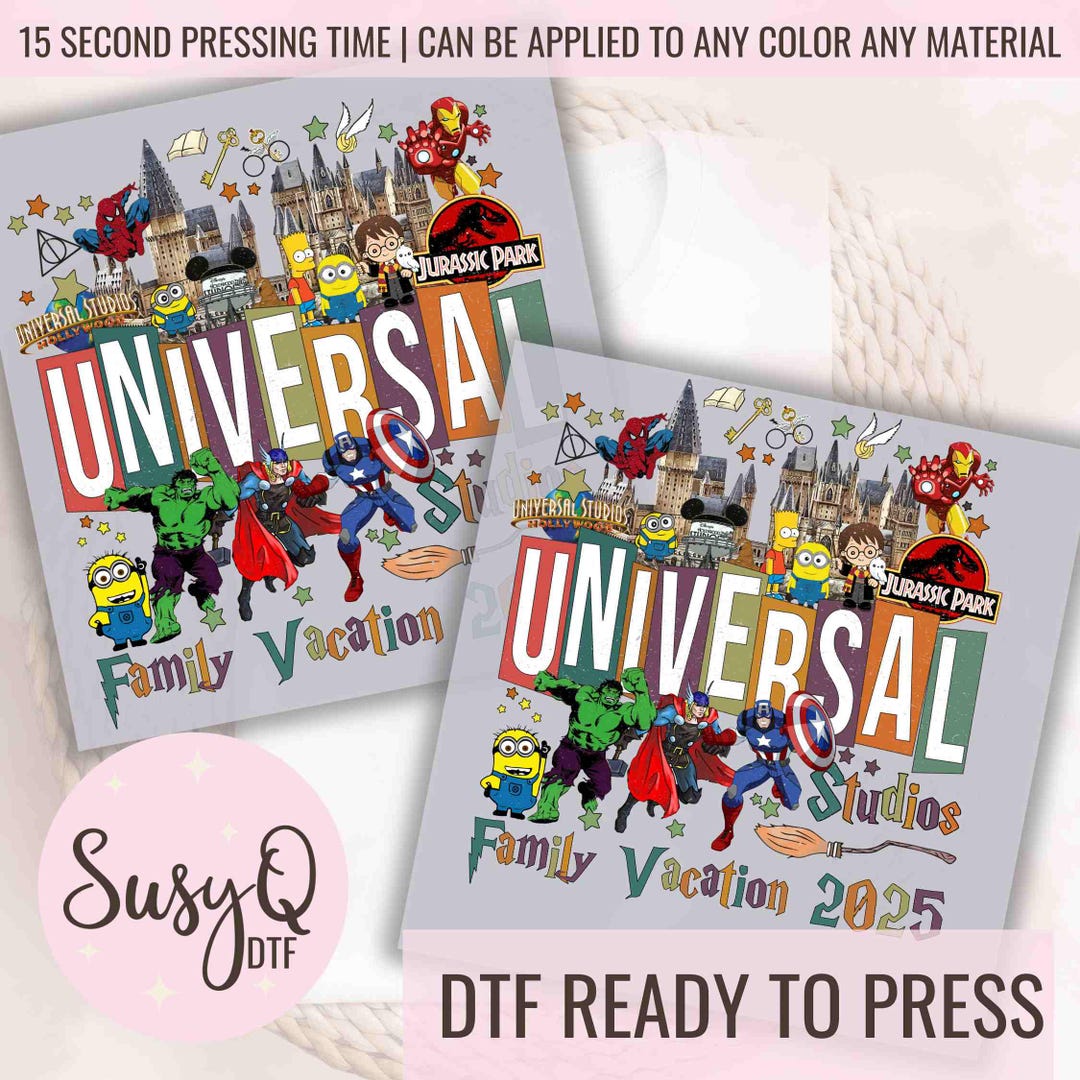 Universal Family Vacation 2025 DTF Transfers, Universal DTF, Universal ...