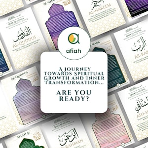 99 Names of Allah, Islamic Affirmation Cards, Asma Al Husna, Islamic ...