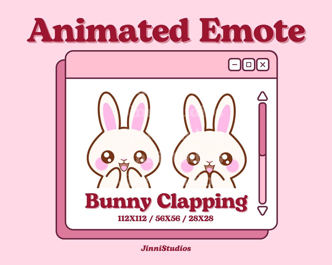 Animated Cute Chibi Bunny Clapping Emote for Streaming - Etsy