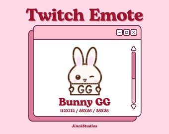 Cute Bunny Animated Emote | Pray Emote | Kawaii White Rabbit Emoji for ...