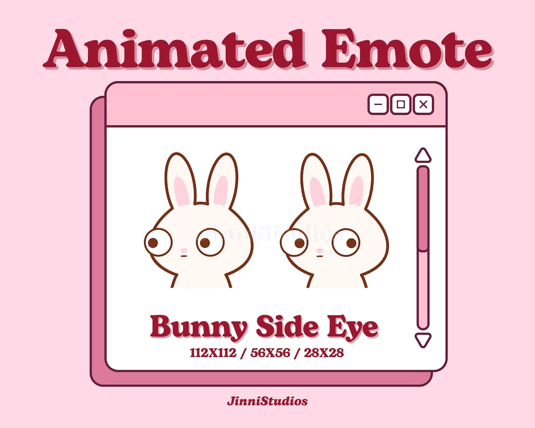 Animated Side Eye Bunny Twitch Emote (instant Download) - Etsy