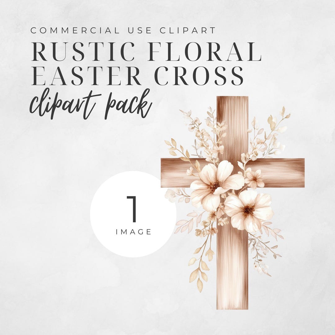 Rustic Cross Clipart, Commercial Use, Christian Junk Journal, Neutral ...