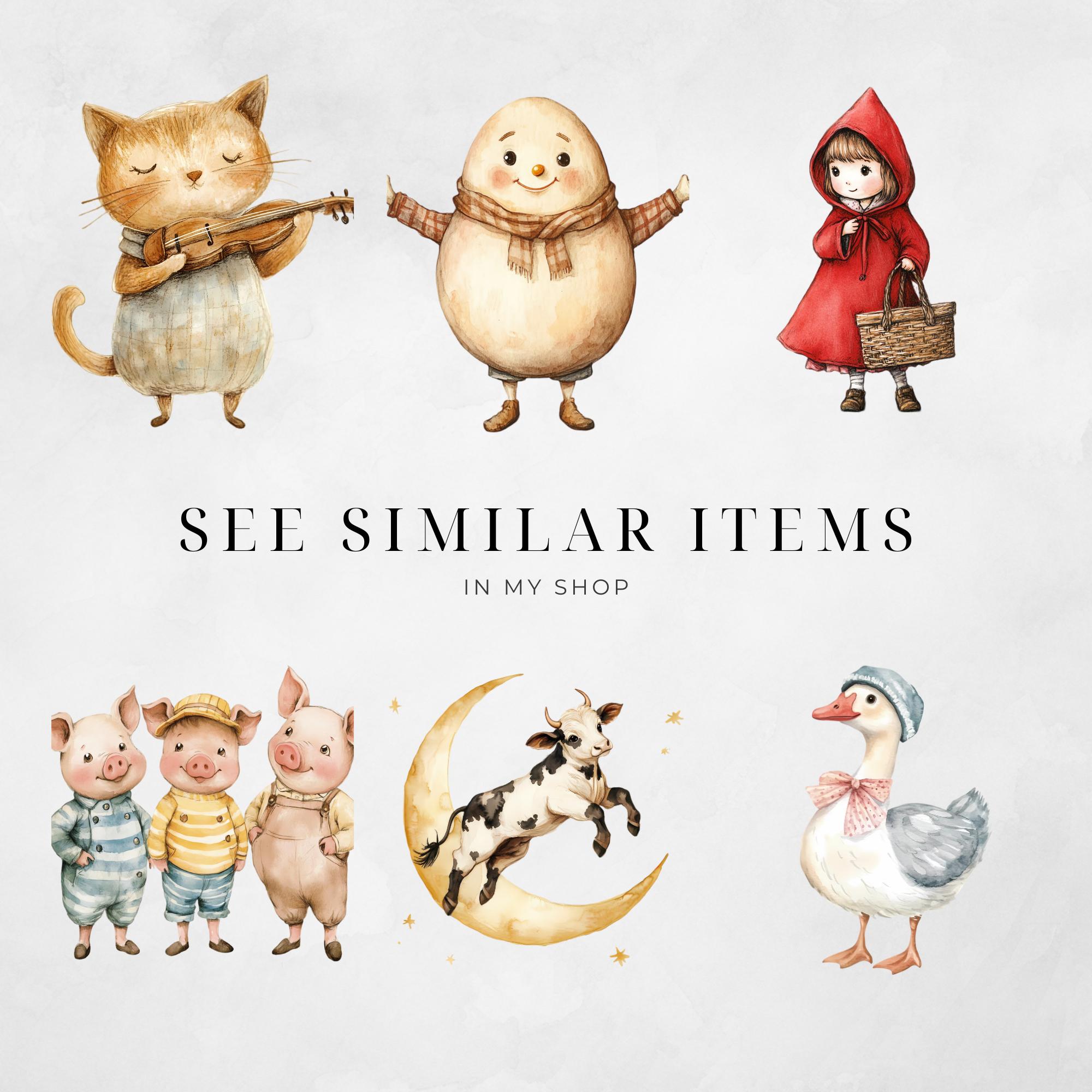 Watercolor Nursery Rhymes Clipart, Baa Baa Black Sheep, Fairytale ...