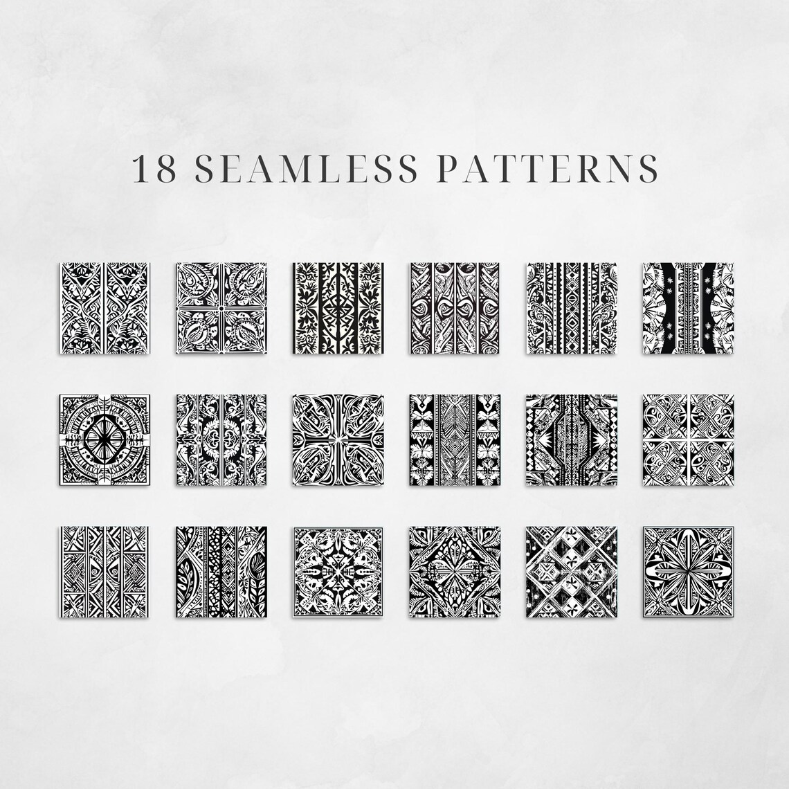 Polynesian Seamless Pattern, Samoan Seamless Pattern, Hawaiian Pattern ...