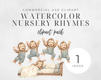 Three Little Pigs Watercolor Nursery Rhymes Clipart | Fairytale Clipart ...