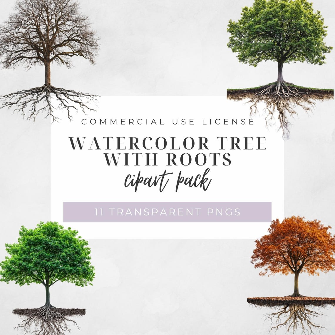 Watercolor Tree With Roots Clipart, Tree of Life Png, Tree of Life ...