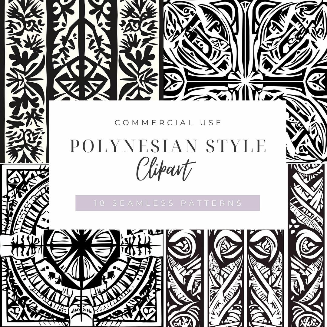 Polynesian Seamless Pattern, Samoan Seamless Pattern, Hawaiian Pattern ...