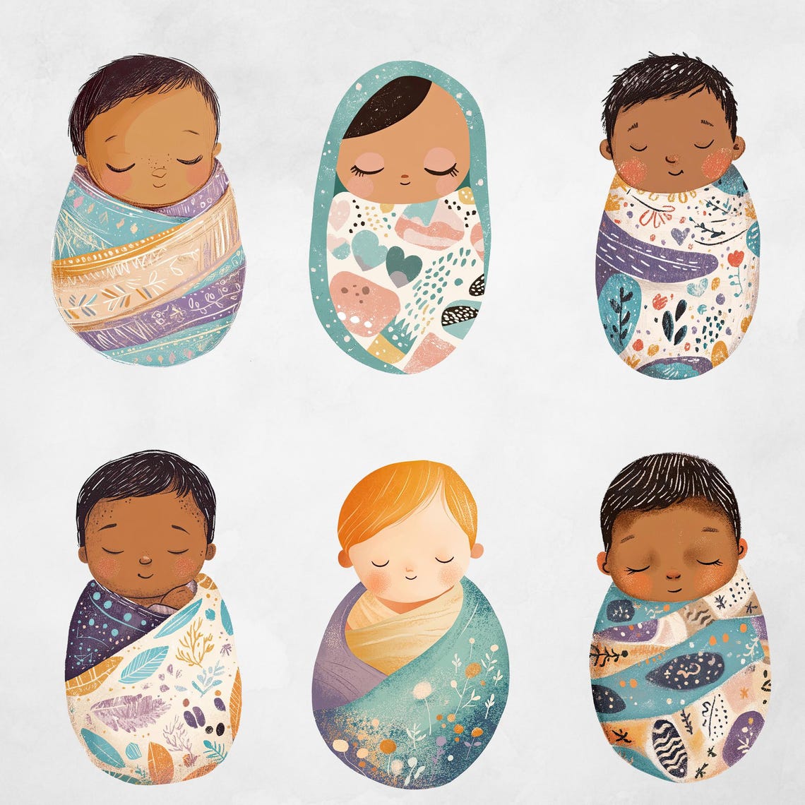 Swaddle Baby Clipart, Commercial Use, Transparent Pngs, Digital ...