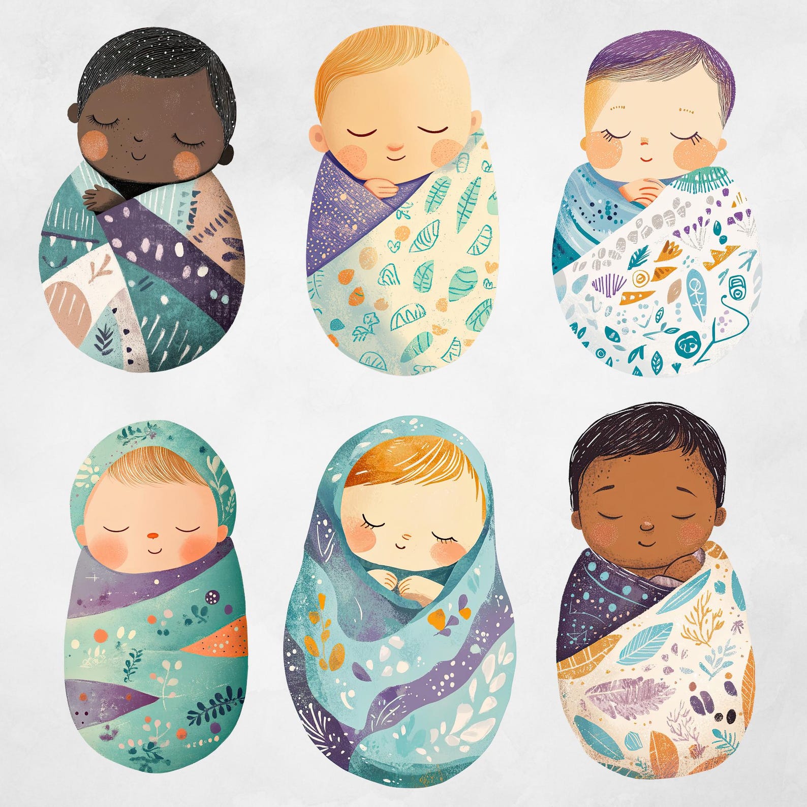 Swaddle Baby Clipart, Commercial Use, Transparent Pngs, Digital ...