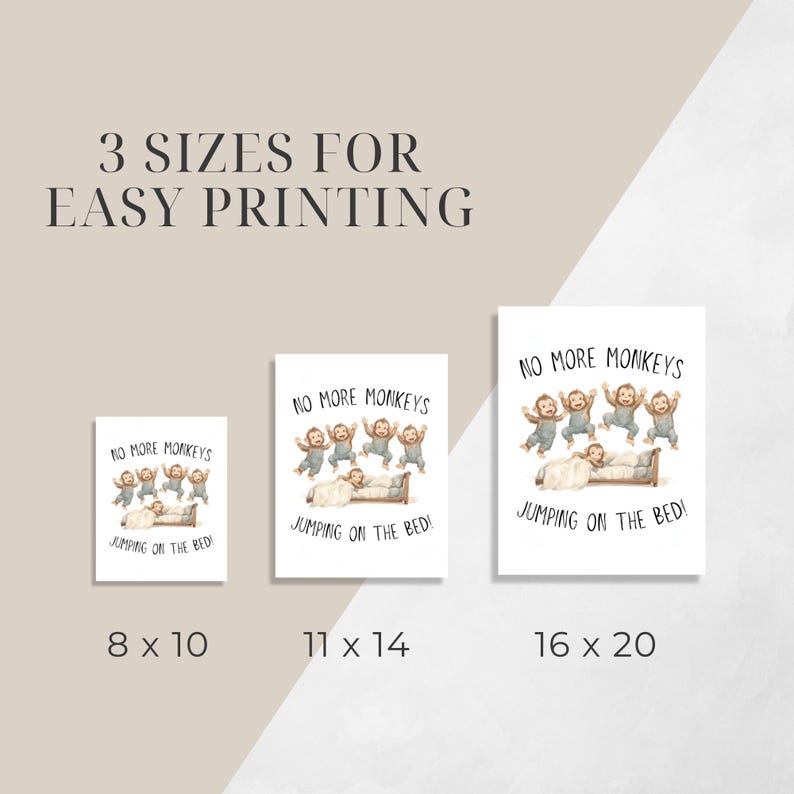 Watercolor Nursery Rhymes Clipart, Five Little Monkeys Jumping on the ...