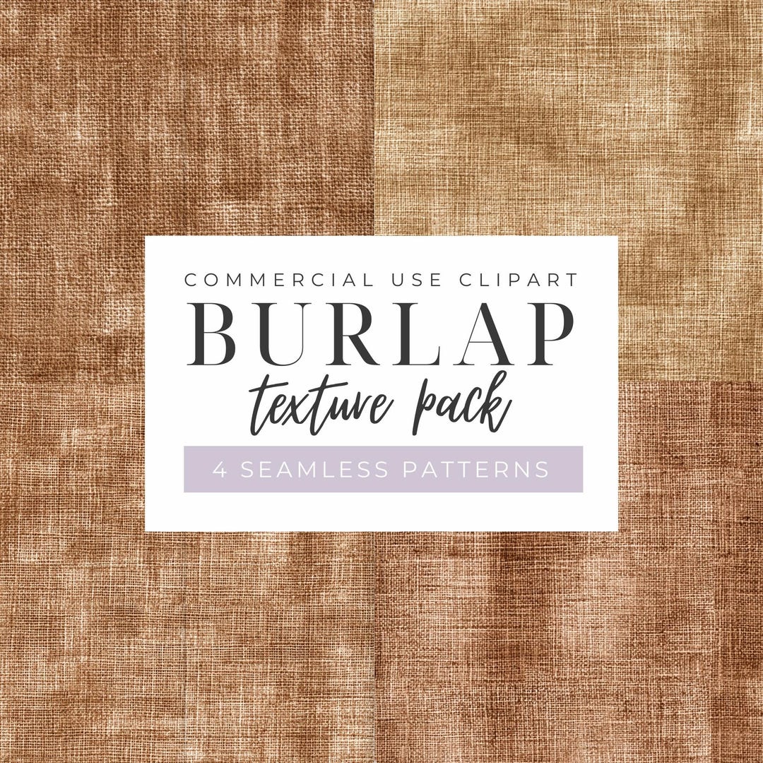 Burlap Seamless Textures: Digital Paper Pack for Scrapbooking (PNG ...