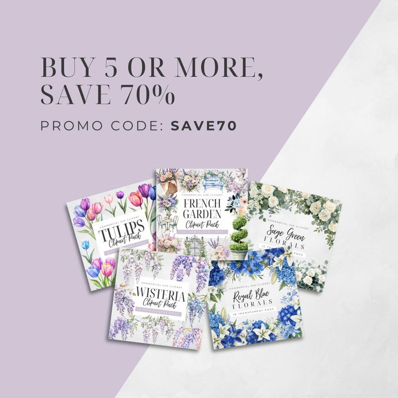 Foxgloves Watercolor Floral Clipart, Wedding Invitation Flowers, Junk ...