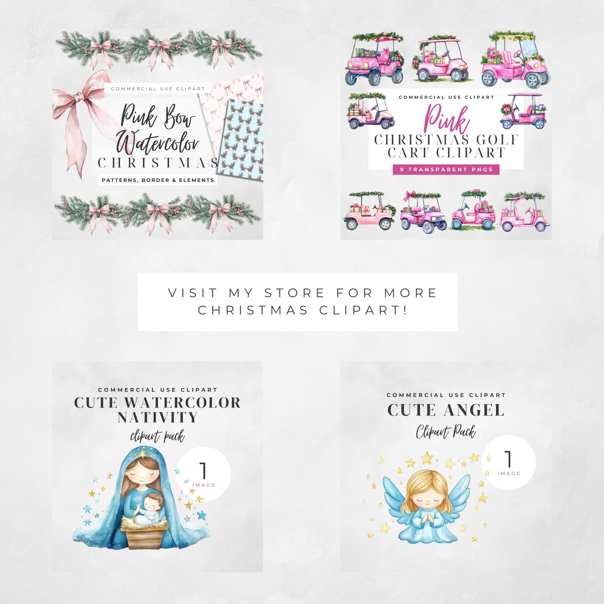 Christmas Candy Store Clipart | Watercolor Christmas Clipart ...