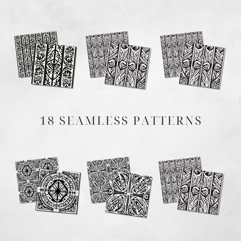 Polynesian Seamless Pattern, Samoan Seamless Pattern, Hawaiian Pattern ...