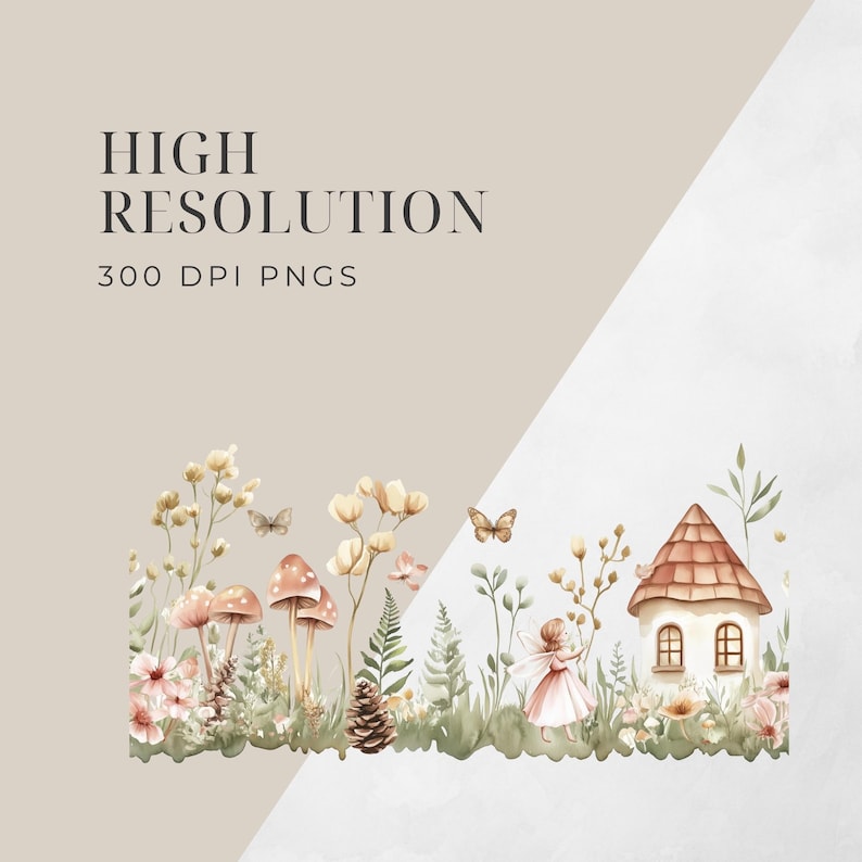 Fairy Garden Clipart Borders, Enchanted Forest Transparent PNG ...