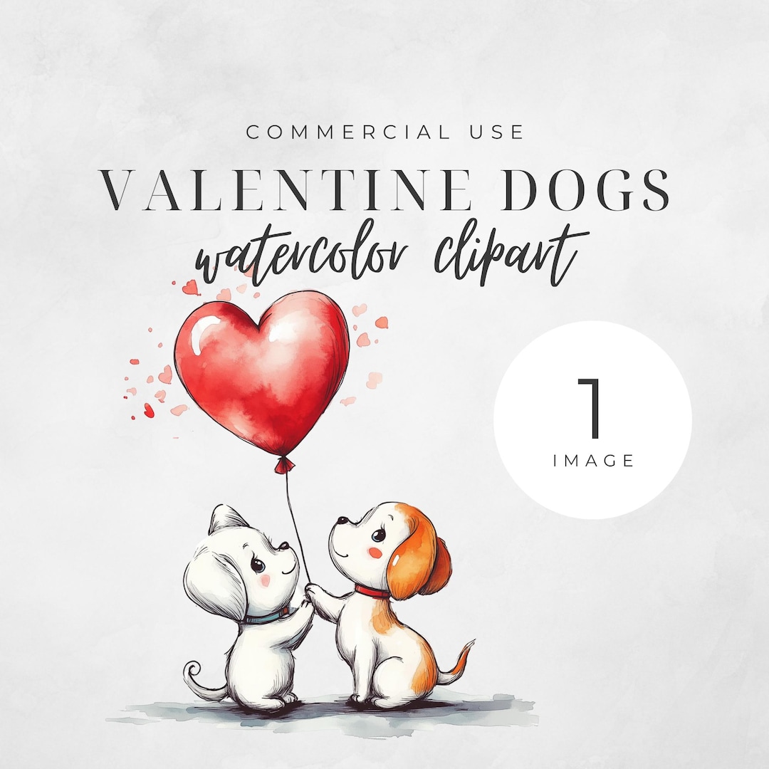 Dog Valentines Clipart, Valentines Cat Dog Clipart, Valentine Dog Png ...