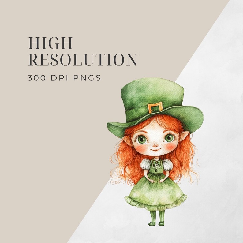 St Patricks Day Clipart, Cute Watercolor Boy & Girl Leprechaun ...